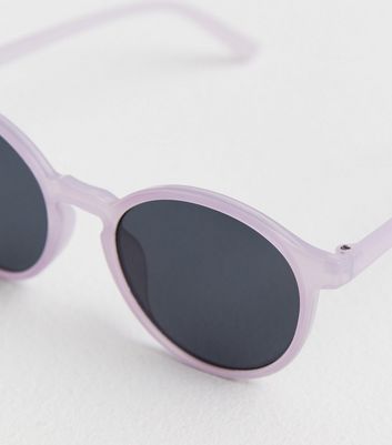 Girls Lilac Round Frame Sunglasses | New Look