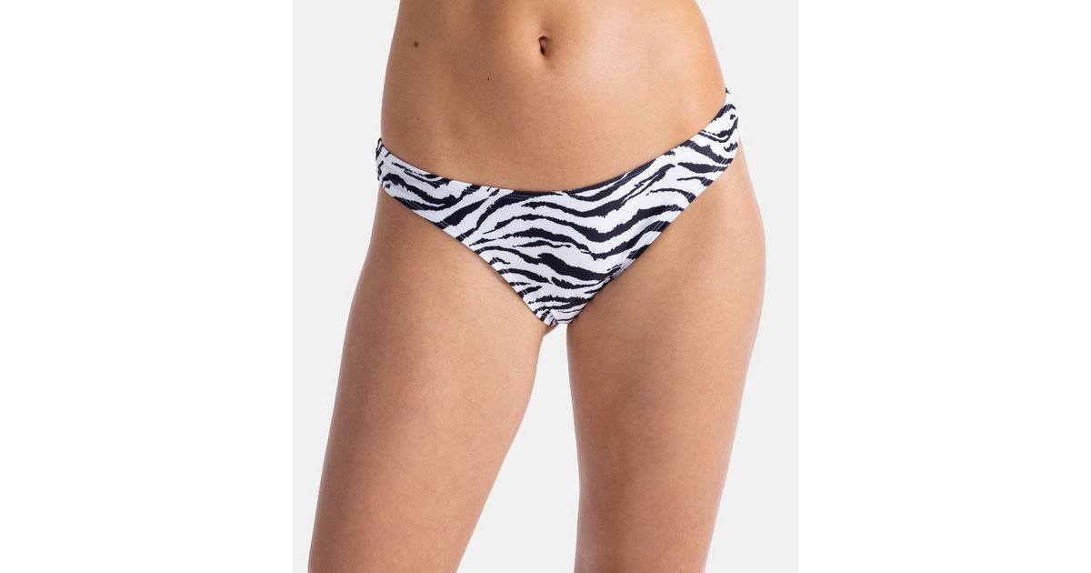 Dorina Black Zebra Print High Leg Bikini Bottoms | New Look