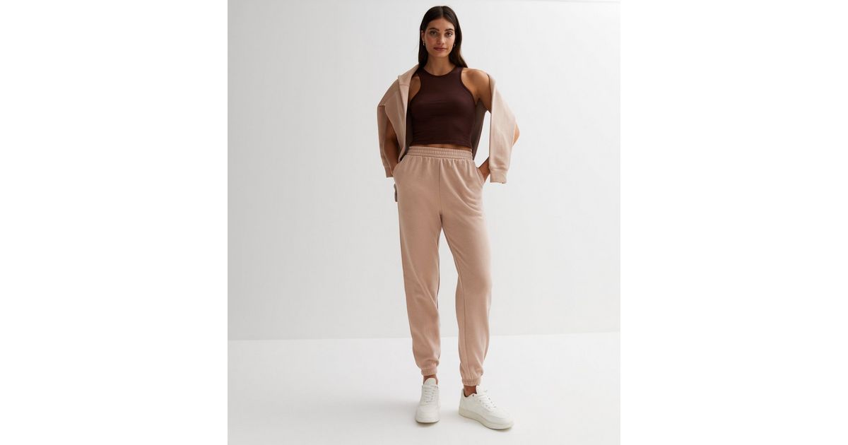 Mink Jersey Cuffed Joggers | New Look