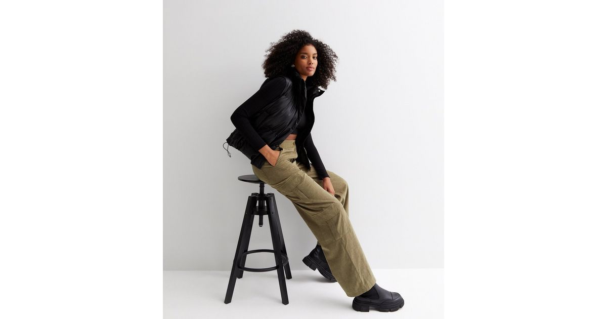 Khaki Wide Leg Cargo Trousers | New Look