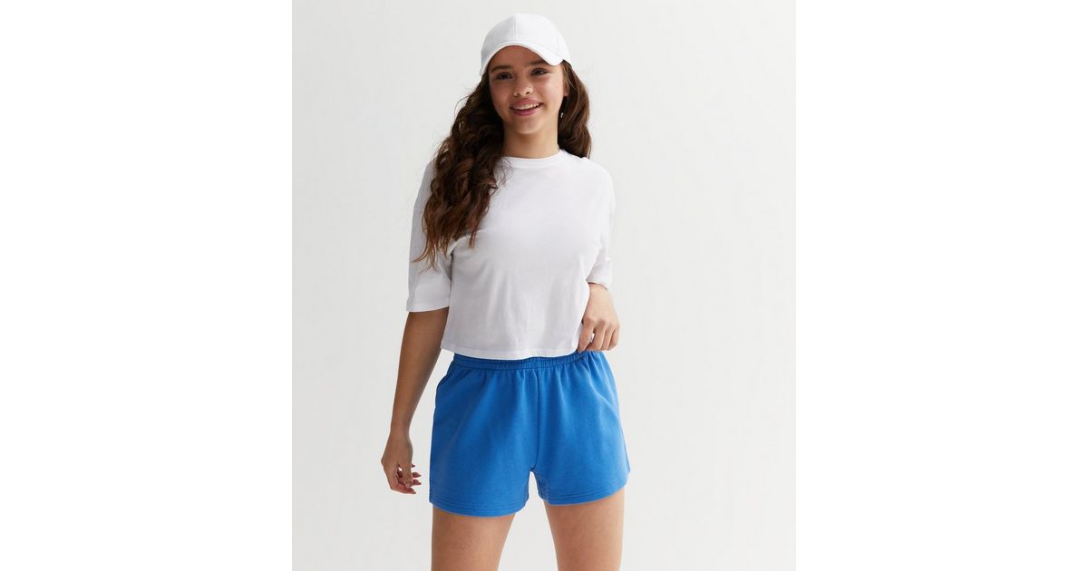 Girls Bright Blue Jogger Shorts | New Look