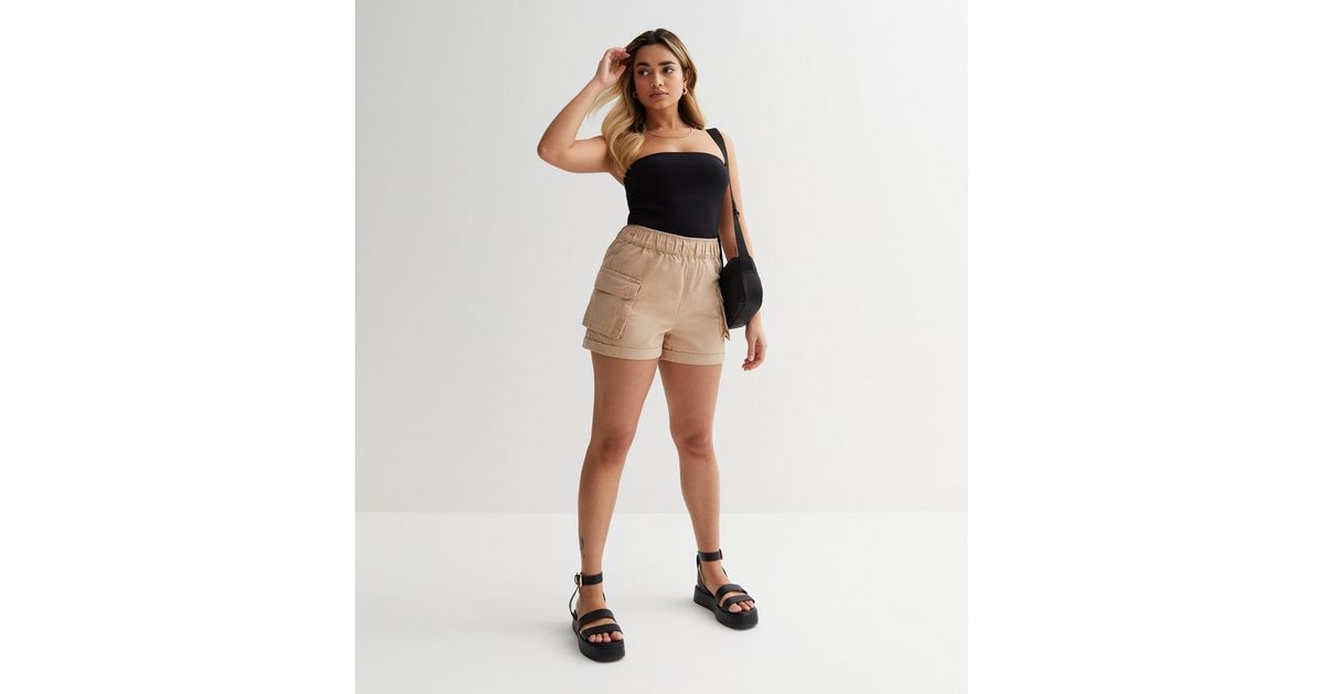 Petite Stone Cargo Shorts | New Look