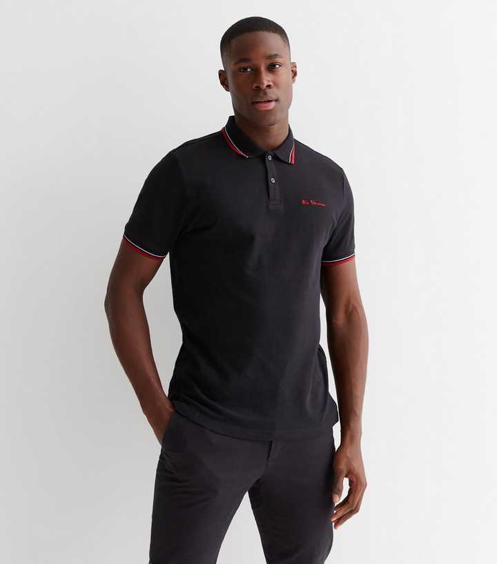 Ben Sherman Black Pocket Logo Polo Shirt | New Look