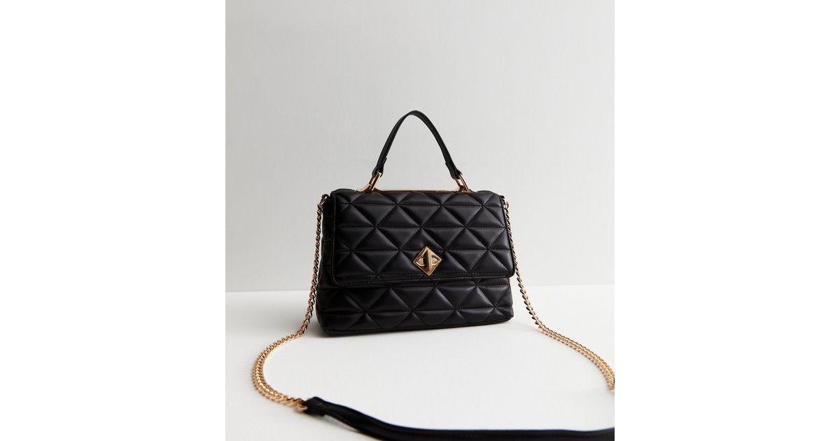 Little Mistress Black Quilted Cross Body Bag | New Look