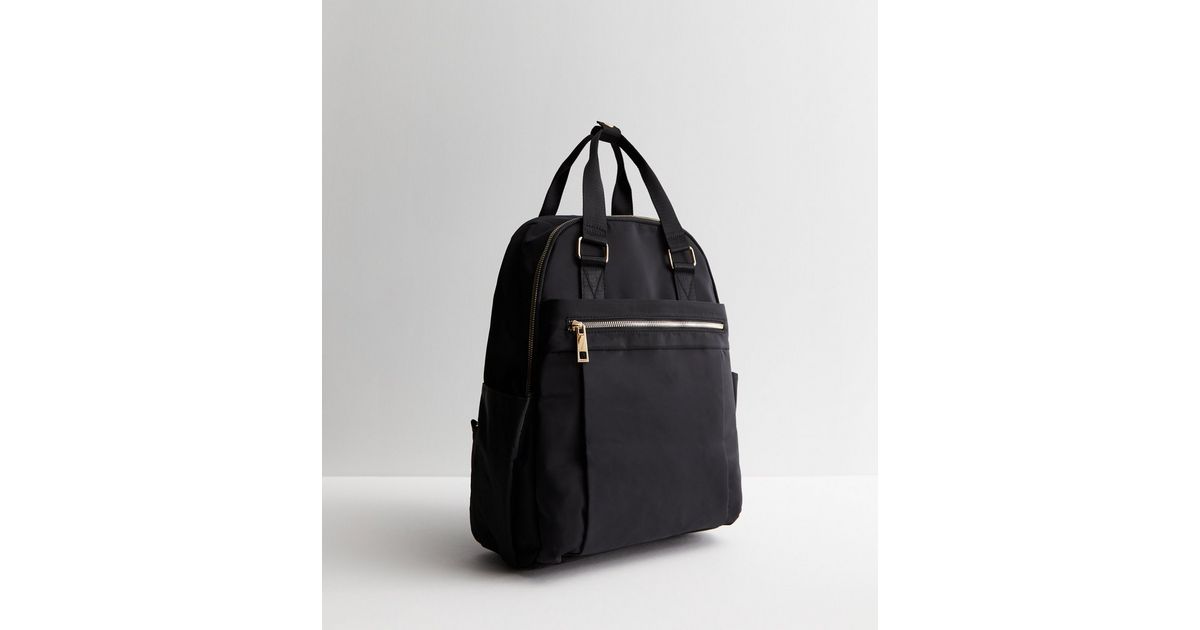Black Multi Pocket Backpack | New Look