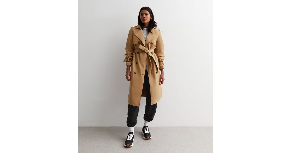 Camel Formal Belted Trench Coat | New Look