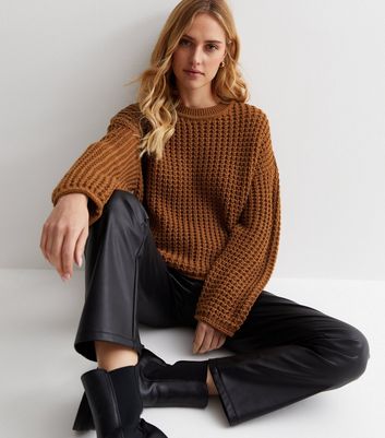 Rust Stitch Knit Crew Neck Jumper | New Look