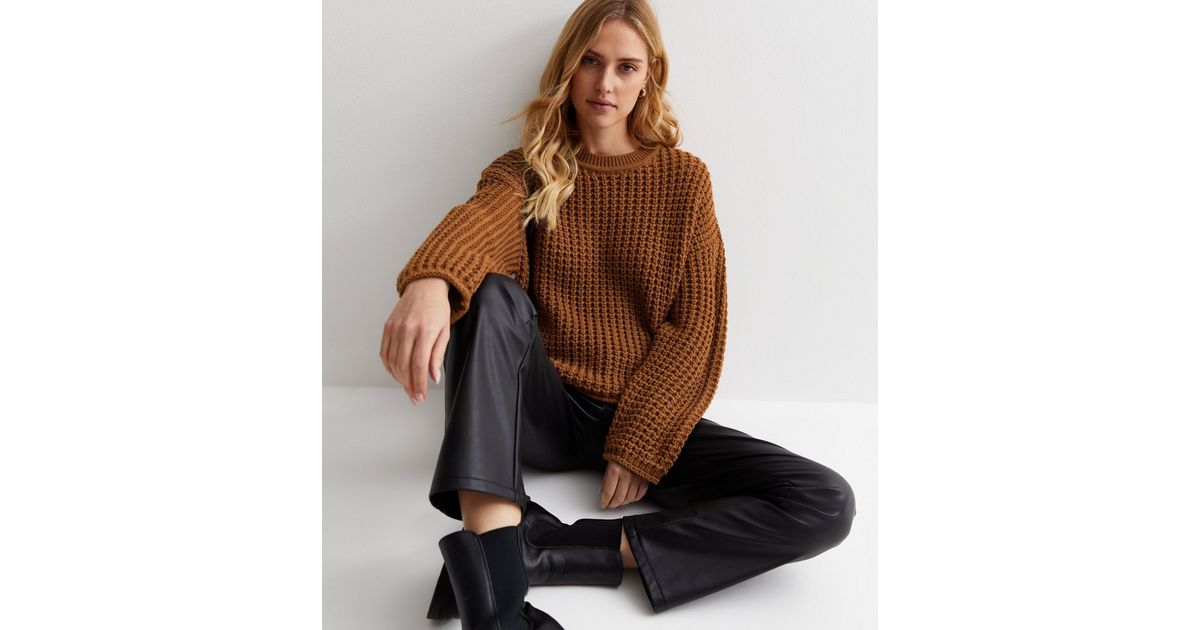 Rust Stitch Knit Crew Neck Jumper | New Look