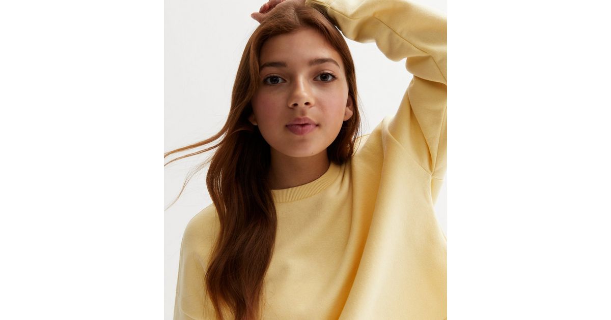 Girls Yellow Crew Neck Sweatshirt | New Look