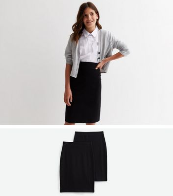 Girls 2 Pack Pencil Tube School Skirts | New Look