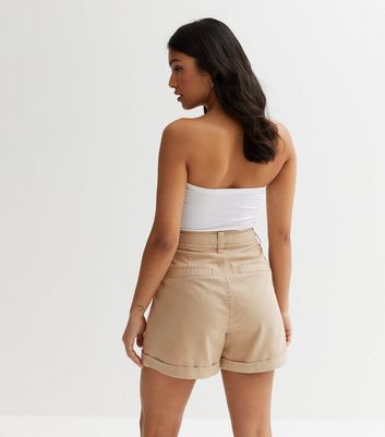 Petite Stone Utility Shorts | New Look