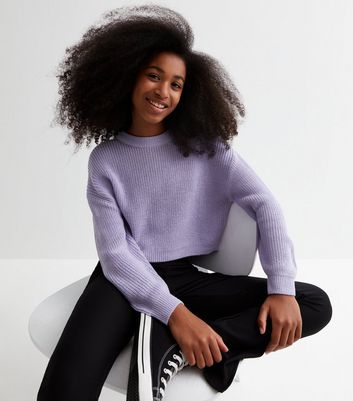Girls Light Purple Crew Neck Jumper | New Look
