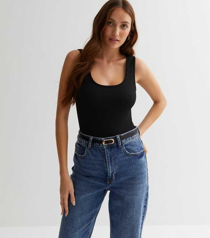 Black Jersey Low Back Bodysuit | New Look