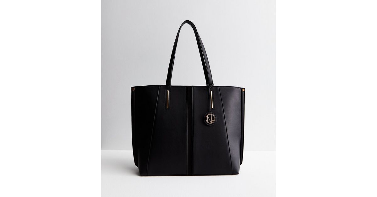 Black Leather-Look Tote Bag | New Look