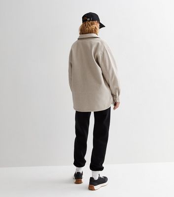 Stone Pocket Front Shacket | New Look