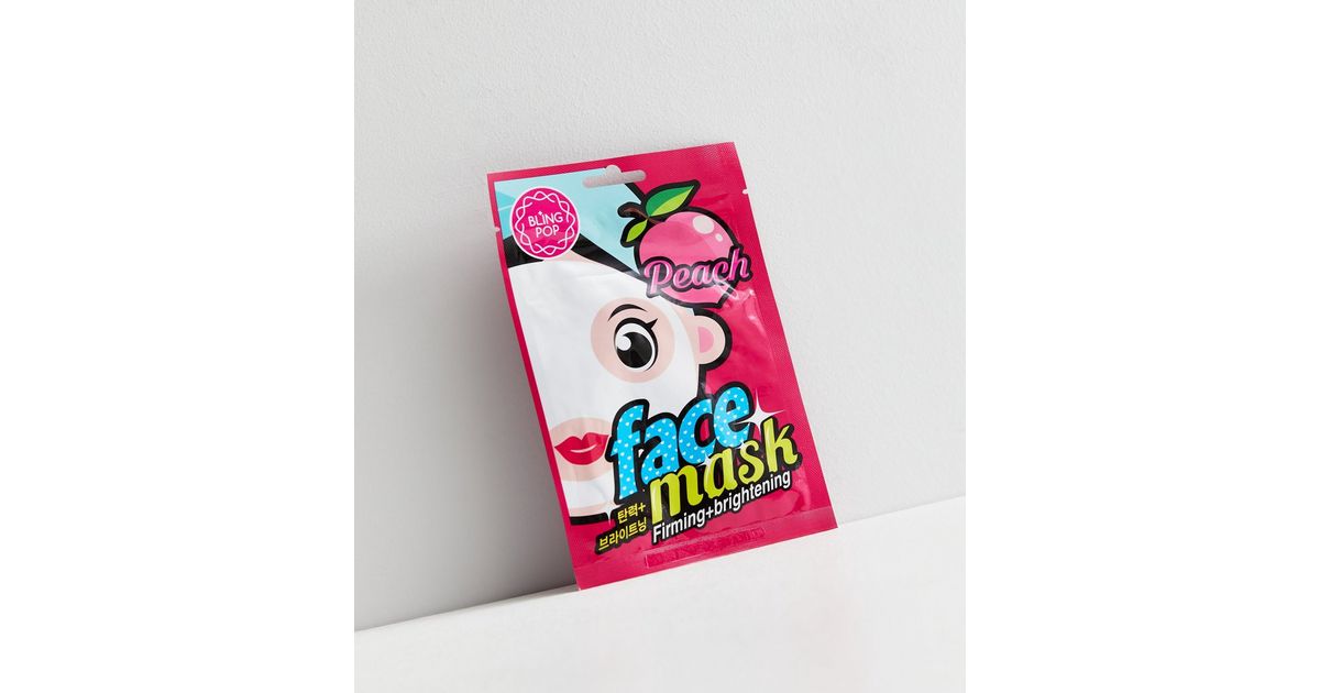 Bling Pop Bright Pink Peach Firming Face Mask | New Look