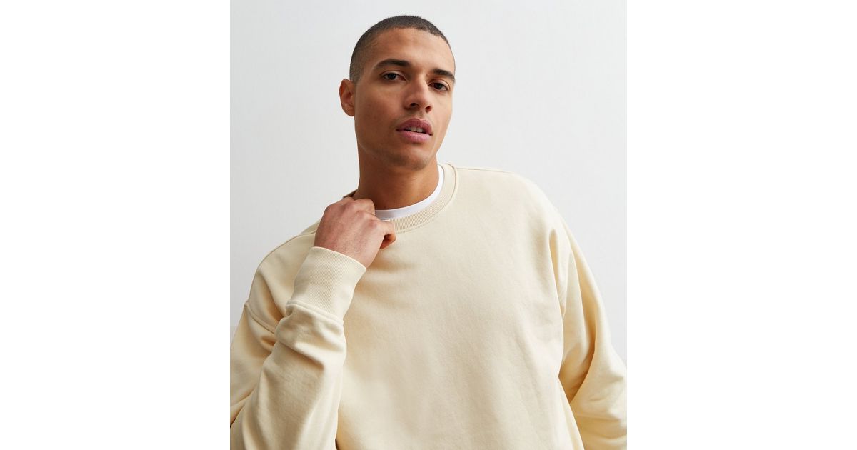 Cream Crew Neck Relaxed Fit Sweatshirt | New Look