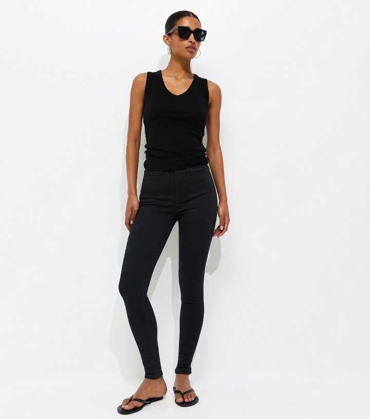 Stay Black High Waist Hallie Super Skinny Jeans | New Look