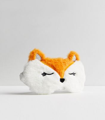 Orange Fox Faux Fur Eye Mask | New Look