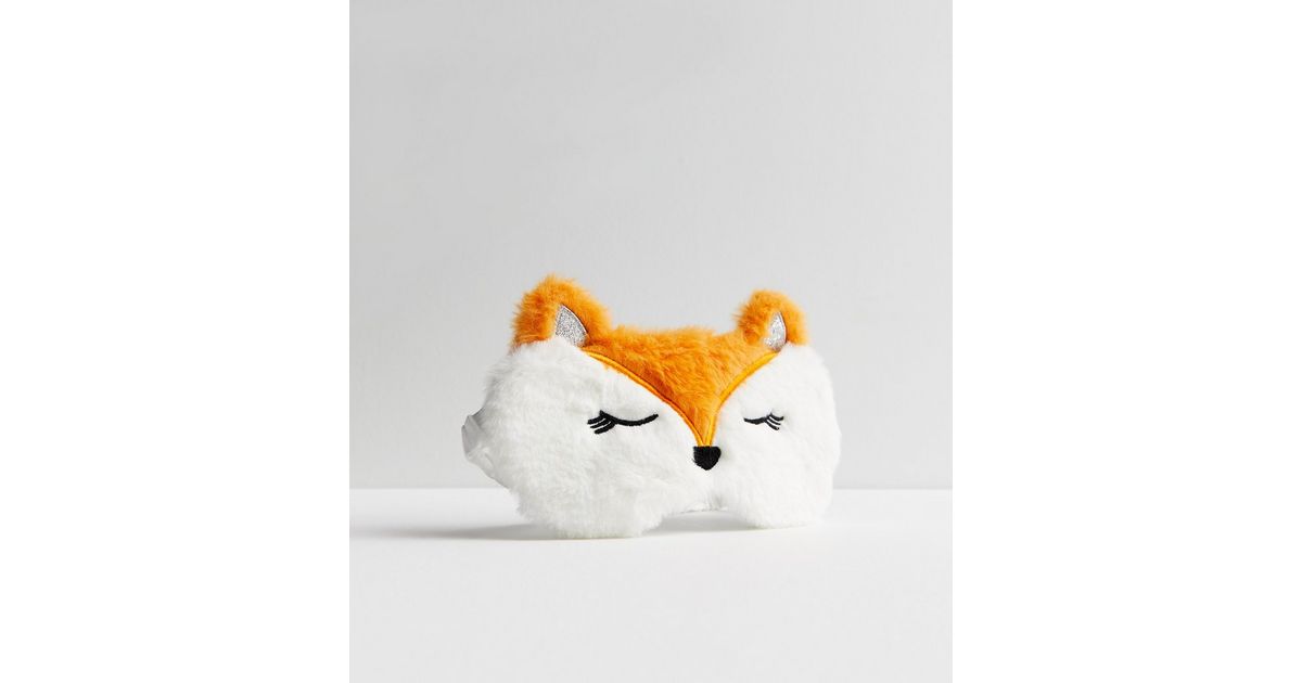 Orange Fox Faux Fur Eye Mask | New Look