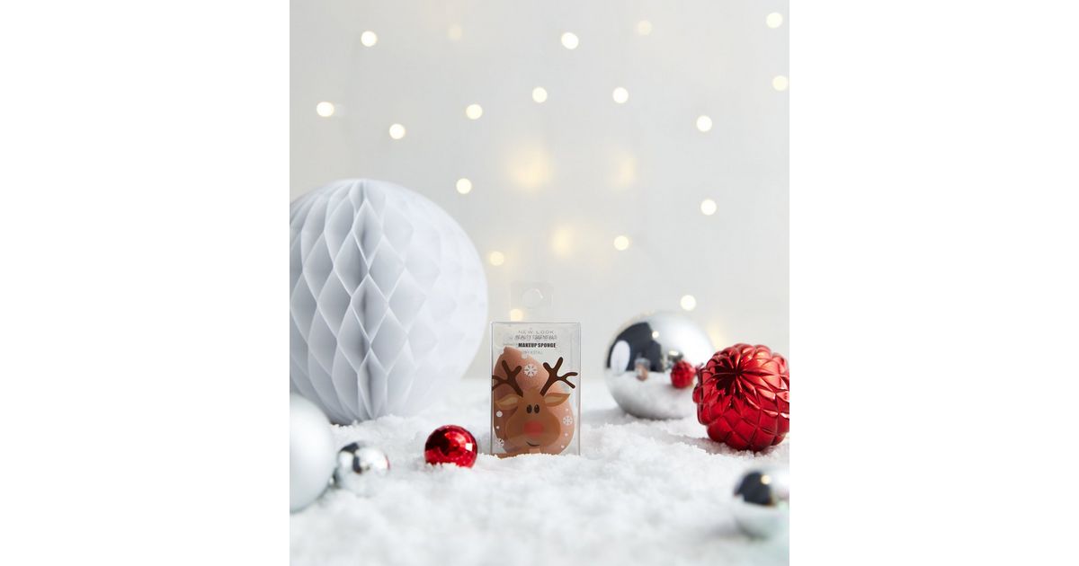 Brown Reindeer Beauty Sponge | New Look