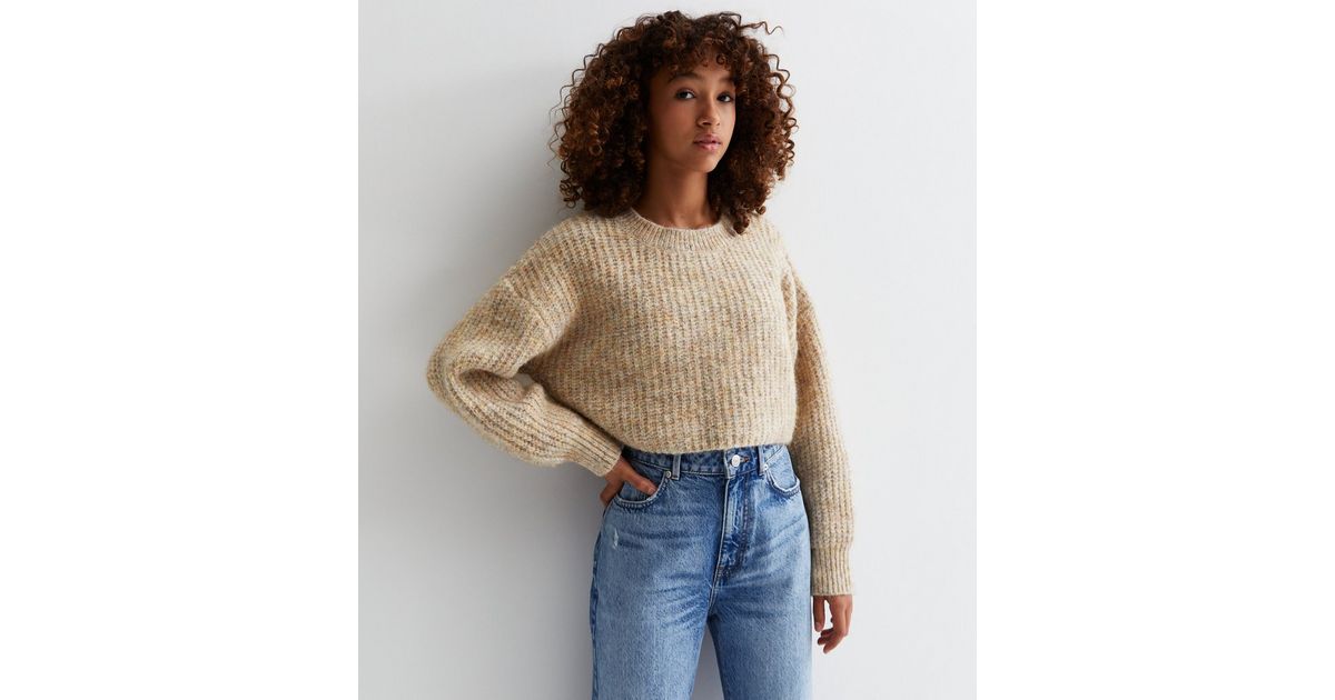 Girls Camel Knit Crop Jumper | New Look