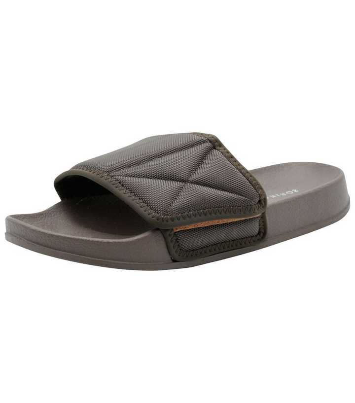 South Beach Dark Brown Rip Tape Sliders | New Look