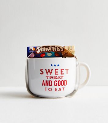 White Smarties Mug Cake Gift Set | New Look