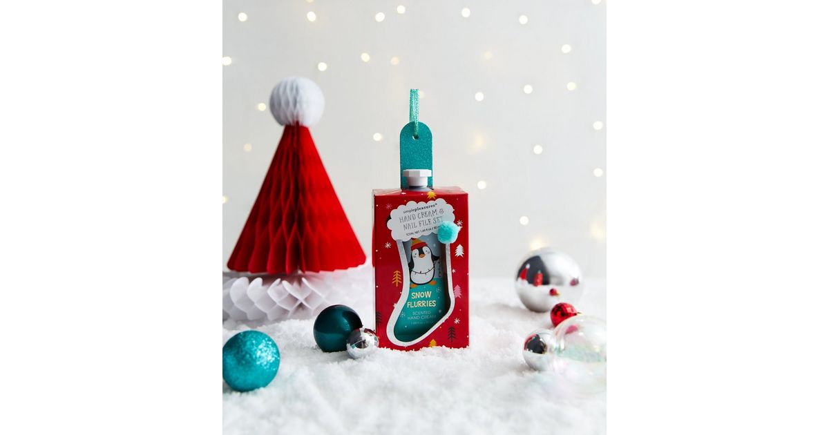 Simple Pleasures Red Hand Cream and Nail File Set | New Look