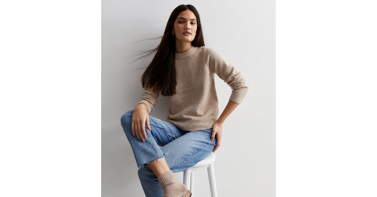 Mink Knit Crew Neck Jumper | New Look