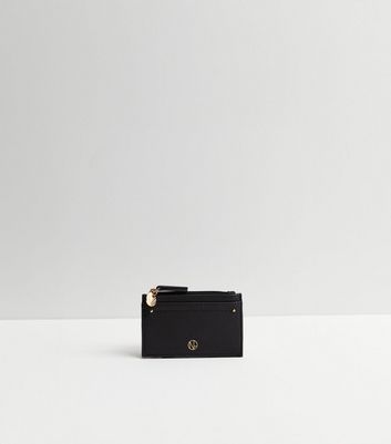 Black Leather-Look Card Holder | New Look