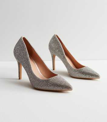 Silver Court Shoes | Women's Silver Court Heels | New Look