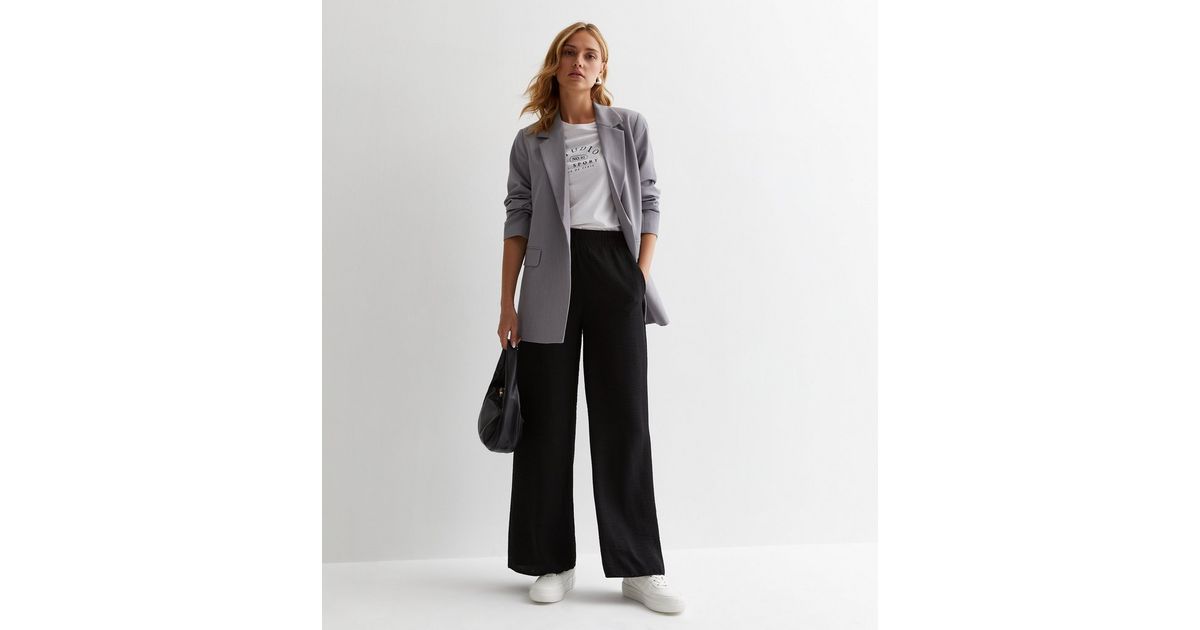 Black Wide Leg Trousers | New Look