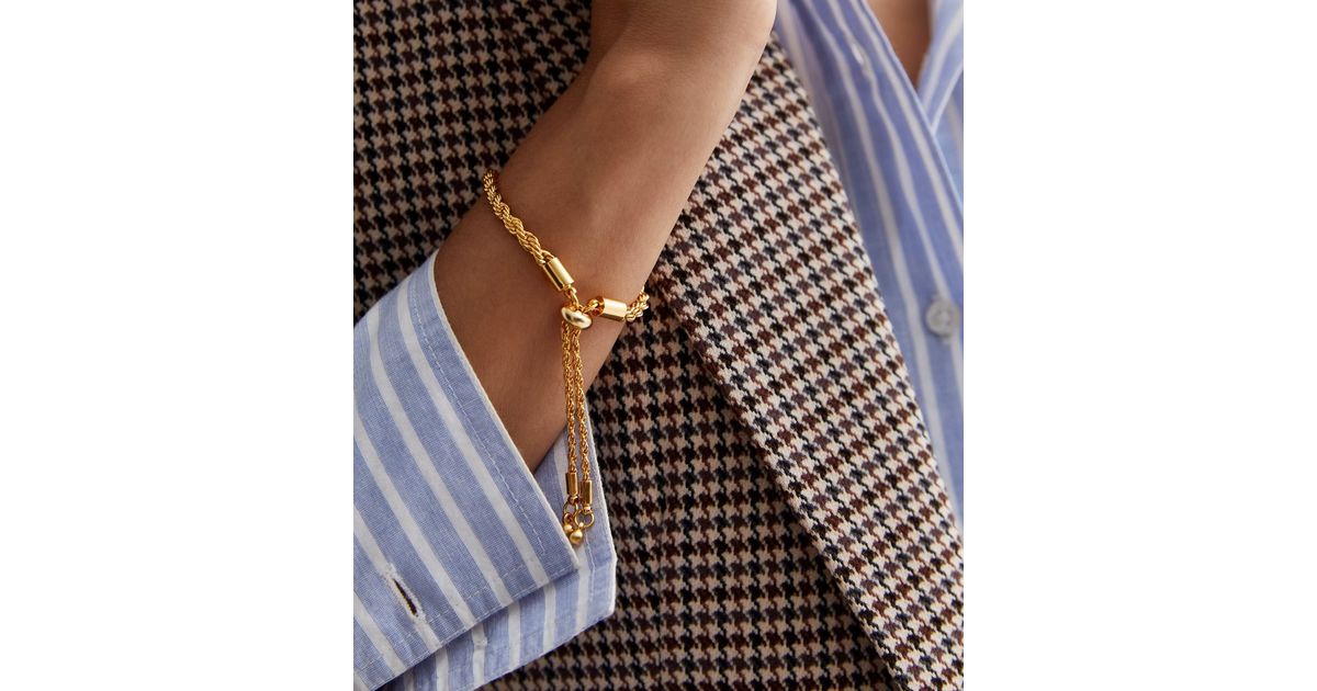 18ct Gold Plated Twist Toggle Bracelet | New Look