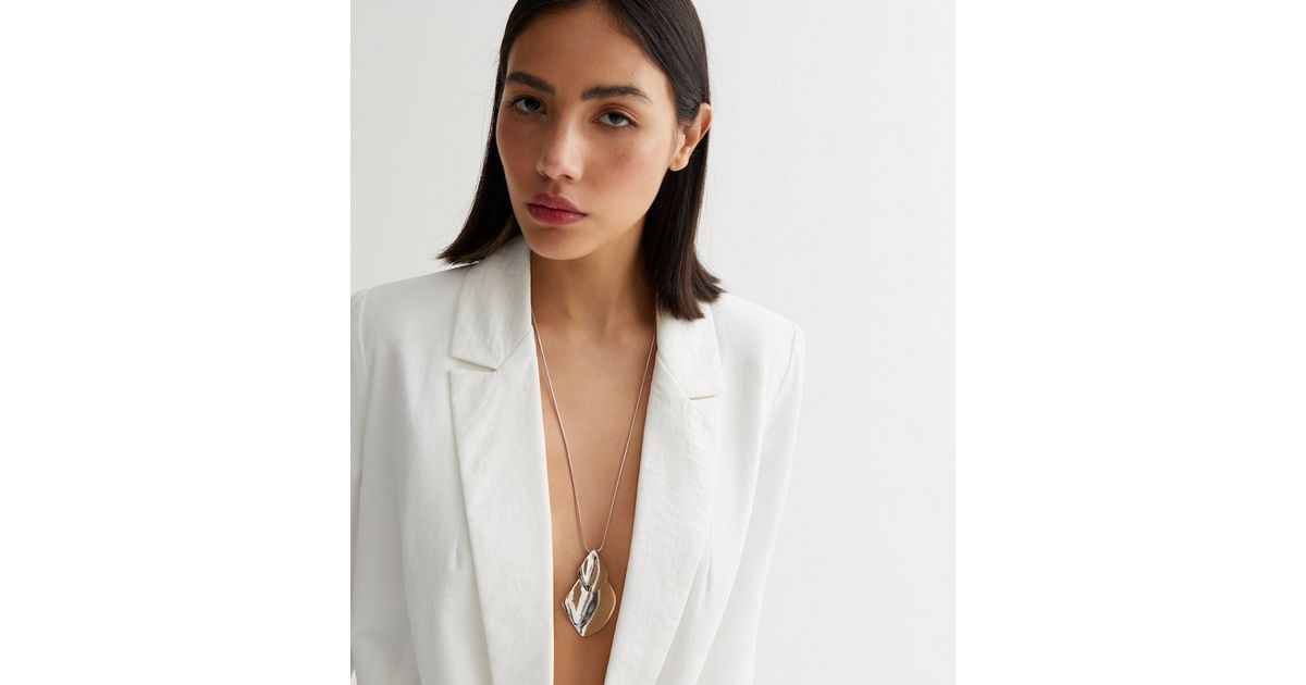 Silver Kite Long Pendant Necklace | New Look