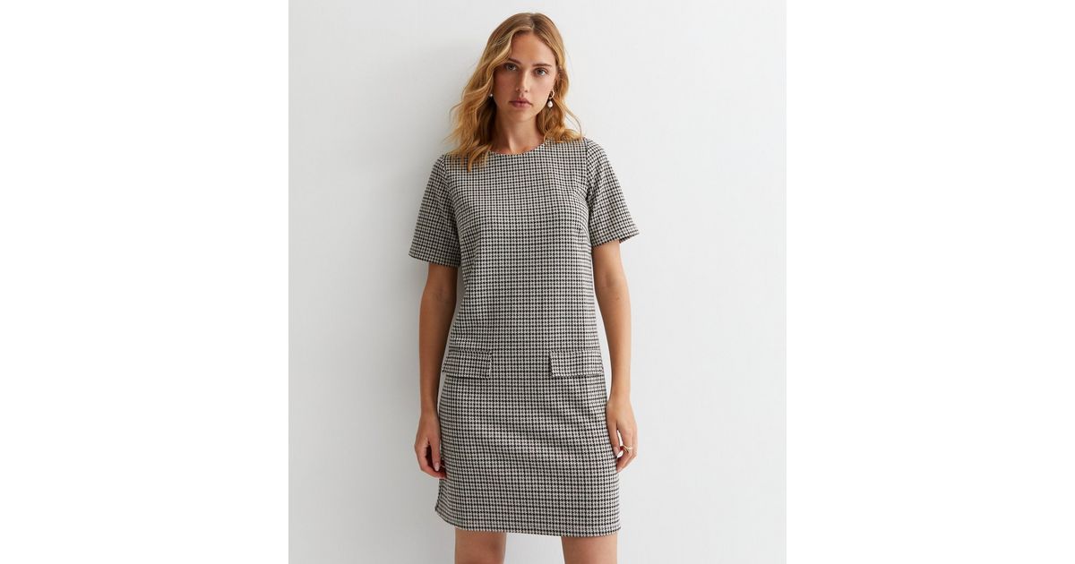 Brown Check Mini Shift Dress | New Look