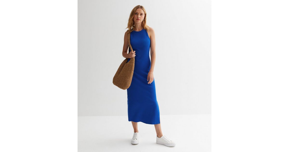 Blue Racer Split Hem Midaxi Dress | New Look