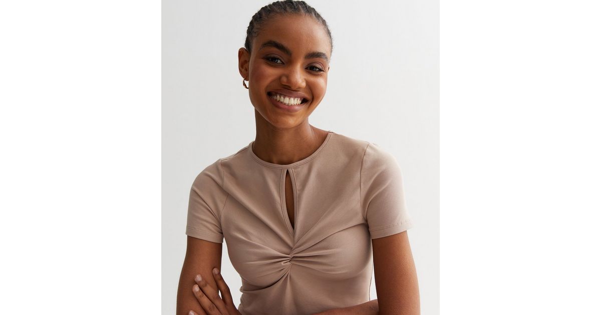 Mink Twist Front Cut Out Top | New Look
