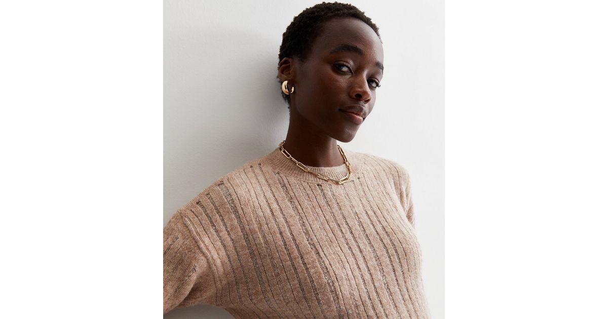 Tall Mink Ladder Knit Jumper | New Look