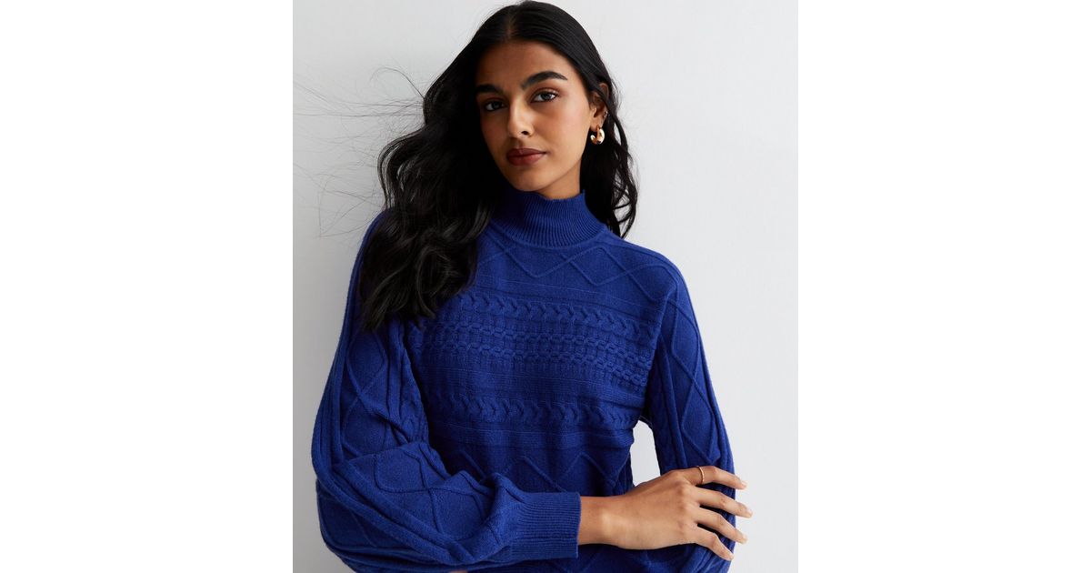 Sunshine Soul Bright Blue Knit Batwing Jumper | New Look