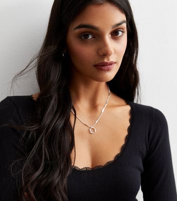 Black Pointelle Lace Trim Top | New Look