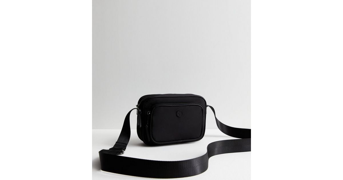 Black Pocket Front Cross Body Camera Bag | New Look