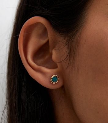 Precious stone stud earrings store