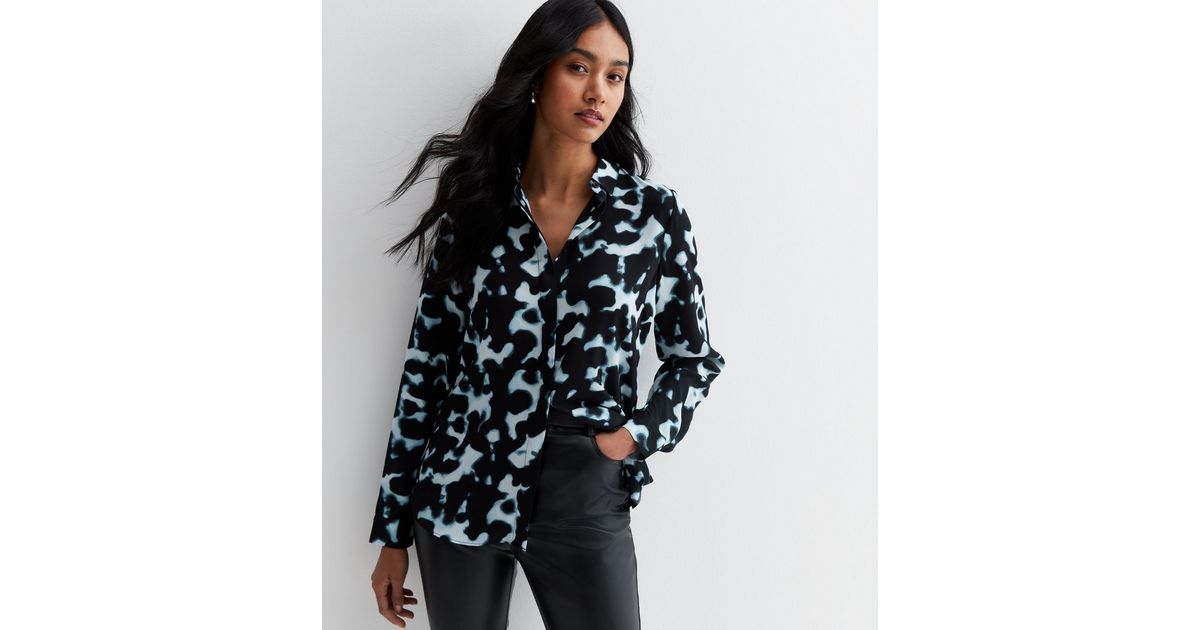 Abstract Pattern Long Sleeve Shirt | New Look