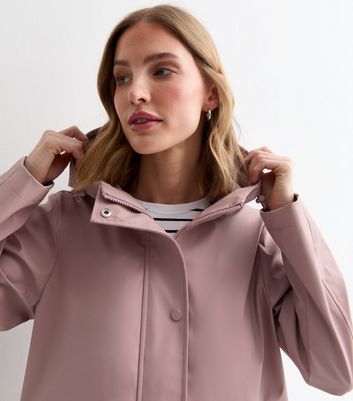 Maternity Mid Pink Hooded Rain Anorak | New Look