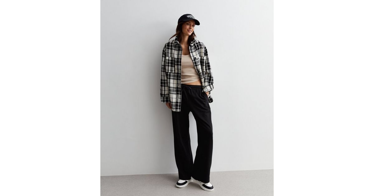 White Check Shacket | New Look