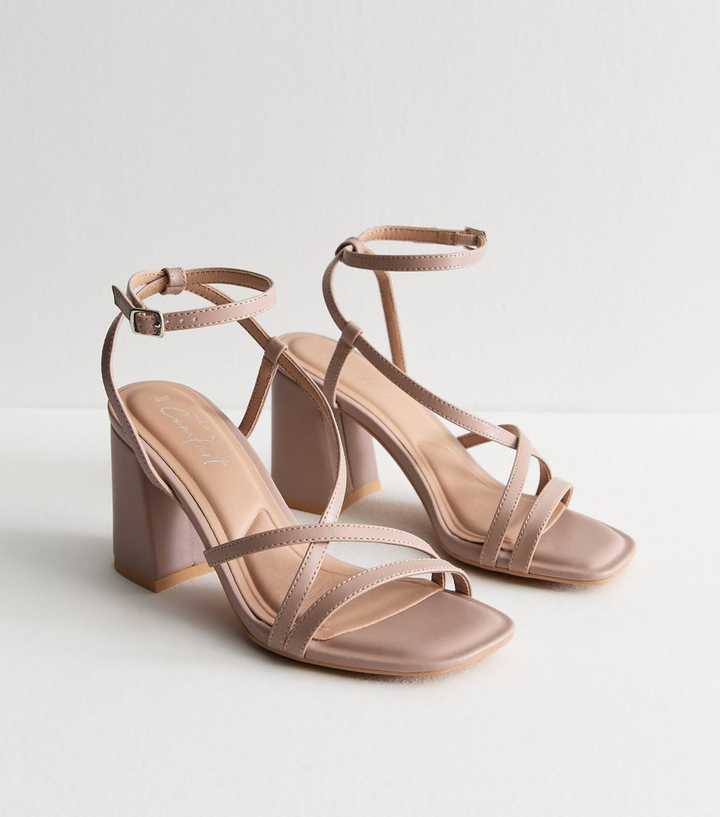 Brown Strappy Block Heel Sandals | New Look