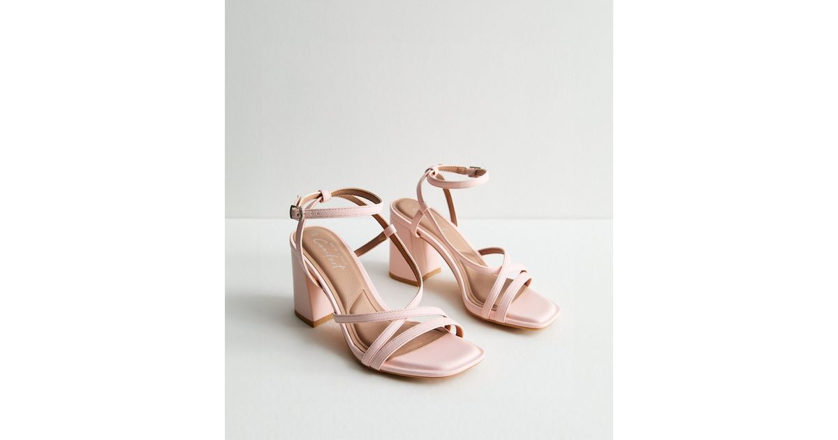 Pink Strappy Block Heel Sandals | New Look