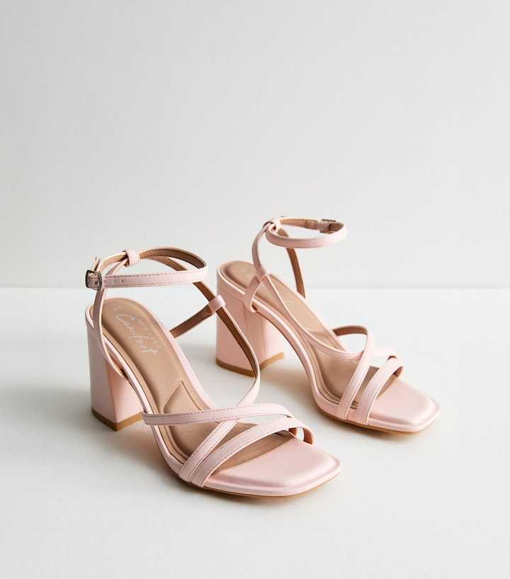 Pink Strappy Block Heel Sandals | New Look