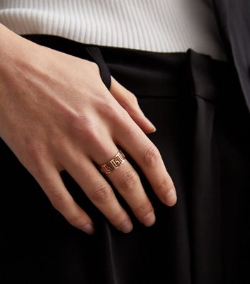 Gold Geometric Band Ring | New Look